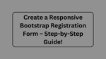 Registration Form in HTML | developer.thrend.in