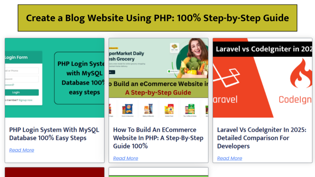 Create a Blog Website Using PHP: 100% Step-by-Step Guide